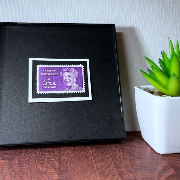 Wall Decor | Eleanor Roosevelt 1963 Framed Postage Stamp Art 4x4 Usa ...